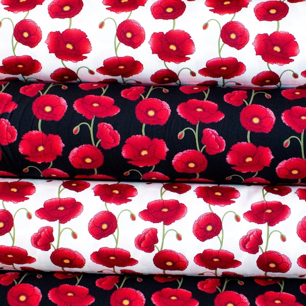 Poppy Fabric - Etsy