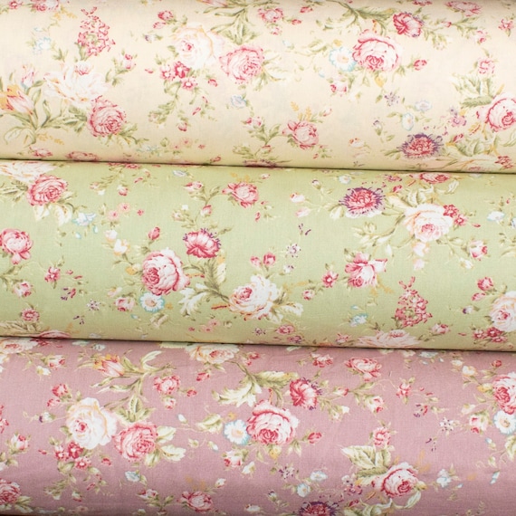 Vintage Rose Pattern Fabric