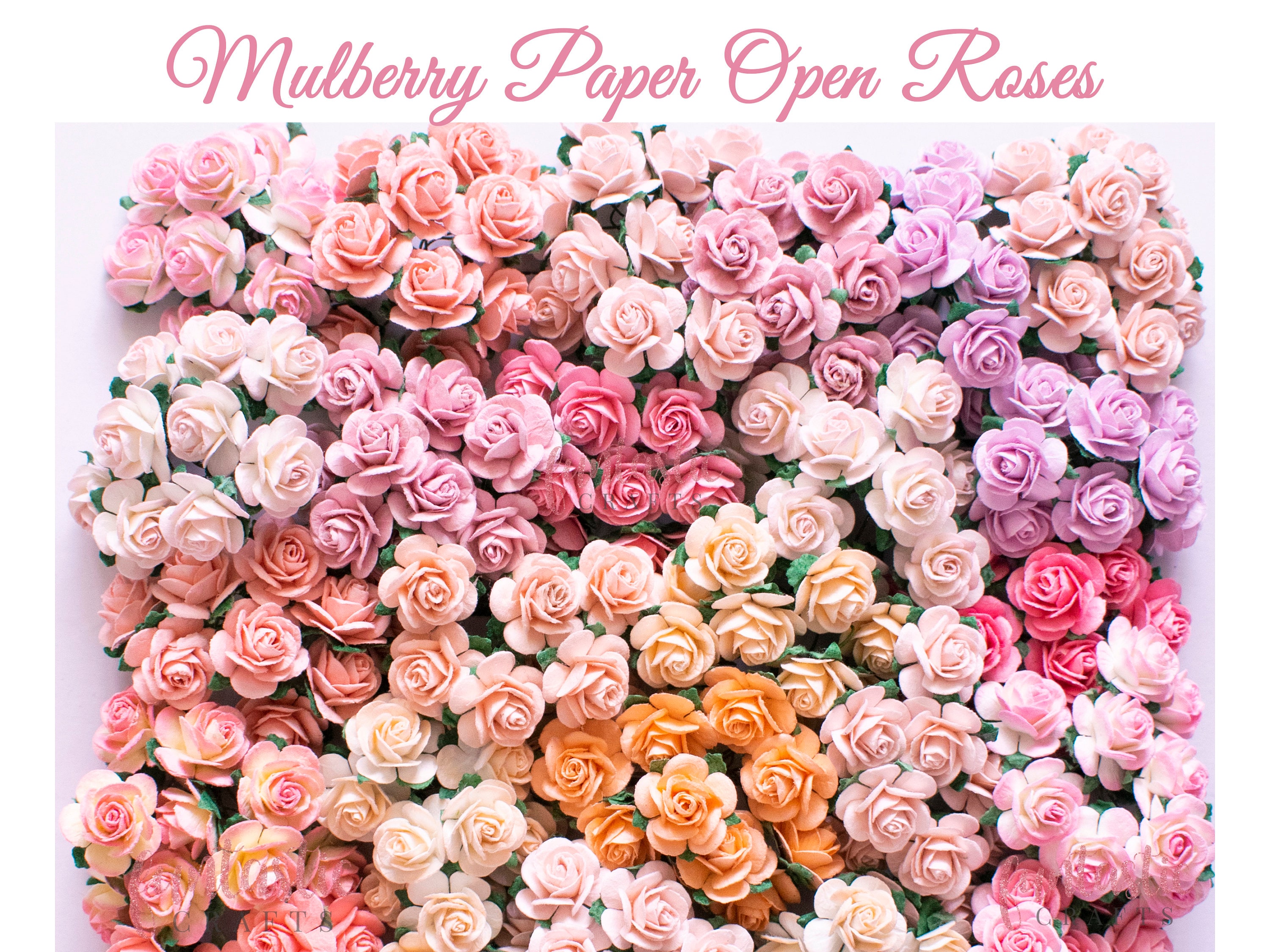 20 X Mulberry Paper Roses Small Handmade Paper Flowers 10mm - Etsy