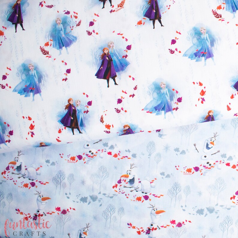 Disney Frozen Anna Elsa Olaf 100% Cotton Fabric by the Metre - Etsy