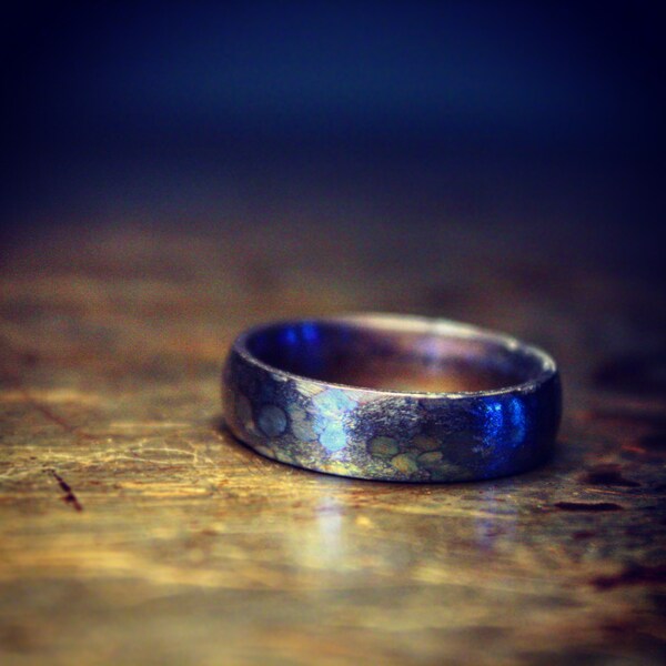 Mens Oxidized Ring - Etsy