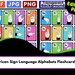 American Sign Language Alphabet Flash Cards Poster Chart Printable Pdf ...