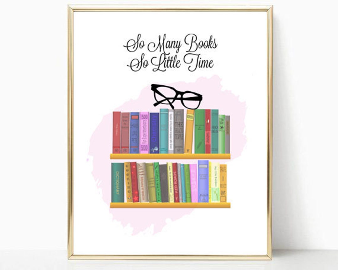 Book Lover Gift, Teen Bedroom Decor, Printable Art, Teenage Girls Room ...