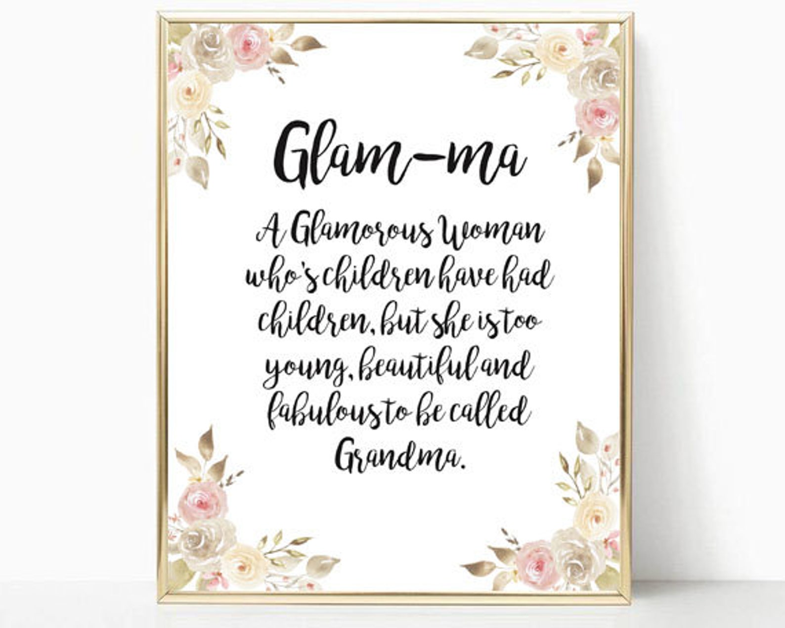 Glamma Gift, Glamorous Granny Gift, Nan Nanny Grandma Nannie Gift ...