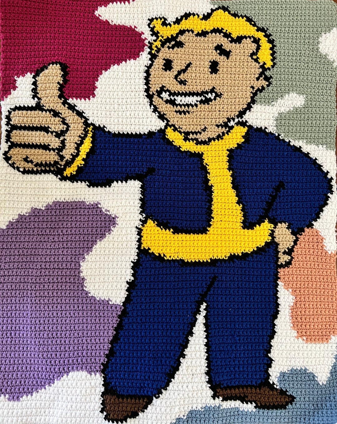 Fallout Vault Boy Crochet Wall Hanging - PATTERN ONLY - Etsy