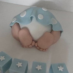 Cute Baby Bum and Feet Cake Topper 1st Birthday, Christening, Baby ...