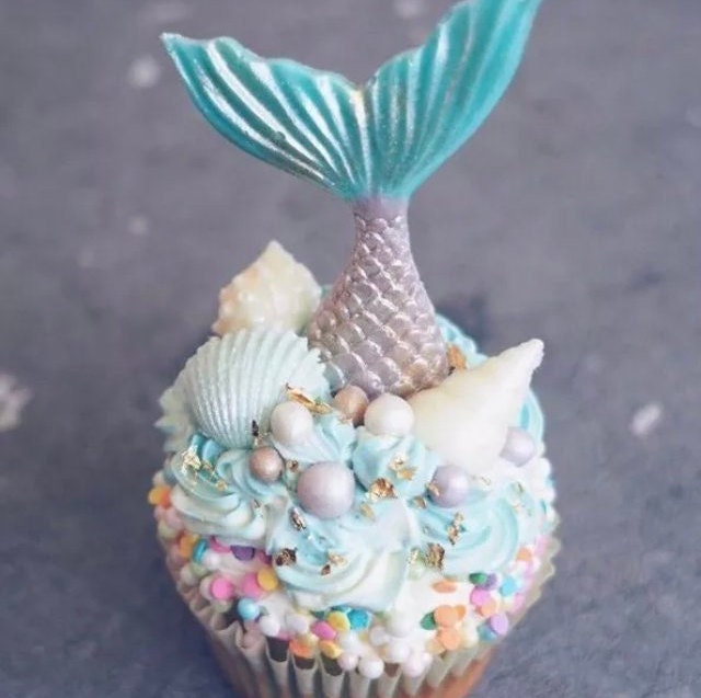 24 Edible Sugar Natural Effect Seashells Cake Toppers Cake Decorations ...