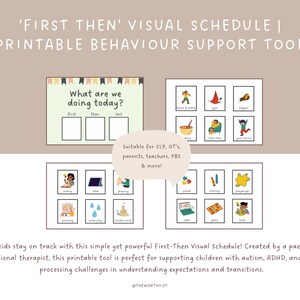 First-then Visual Schedule | Printable Behaviour Support Tool for Kids ...