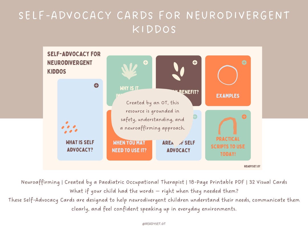Self-advocacy Cards for Neurodivergent Kiddos - Etsy