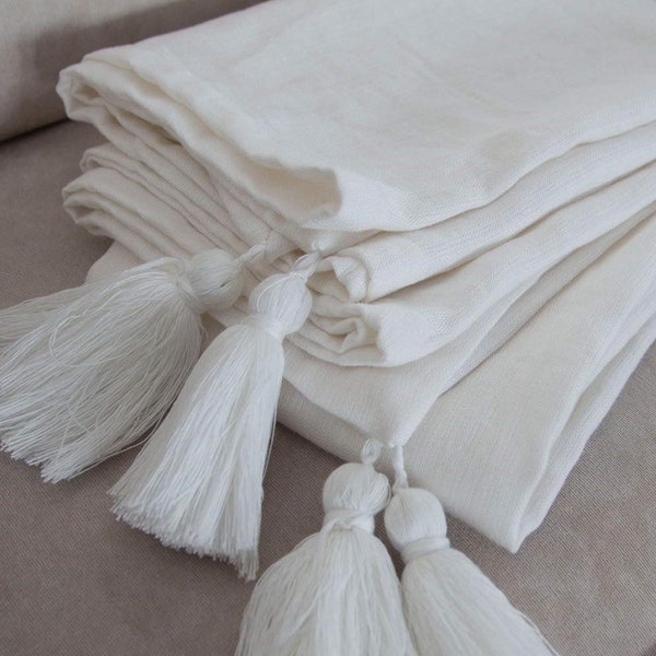 Throw With Tassels - Etsy