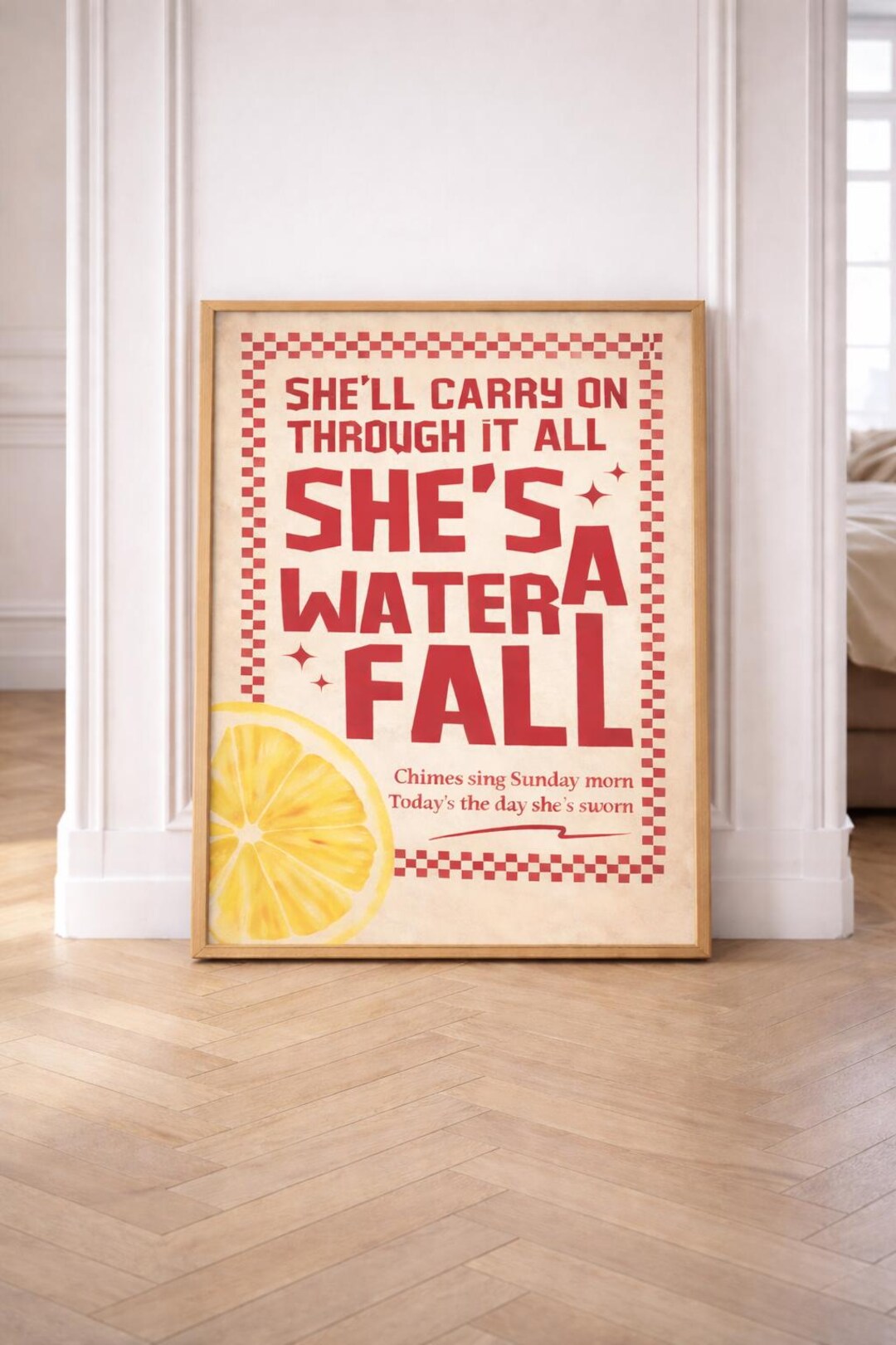 She’s a Waterfall – Motivational Typography Art Print - Etsy