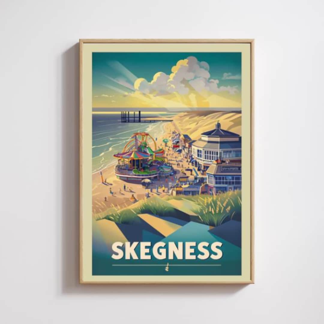 Skegness Travel Poster – Digital Download (JPG, PNG, PDF) – Vintage ...