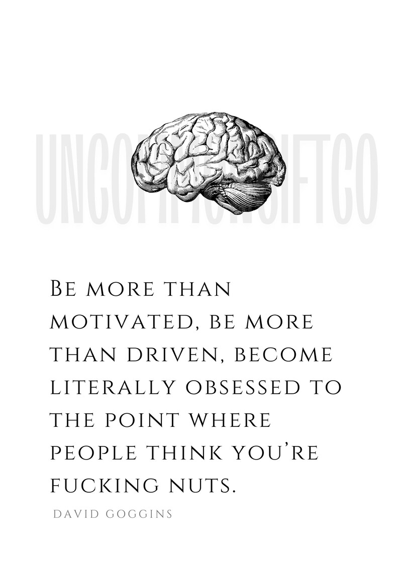 David Goggins Motivational Quote Wall Art Digital Download 'be More ...