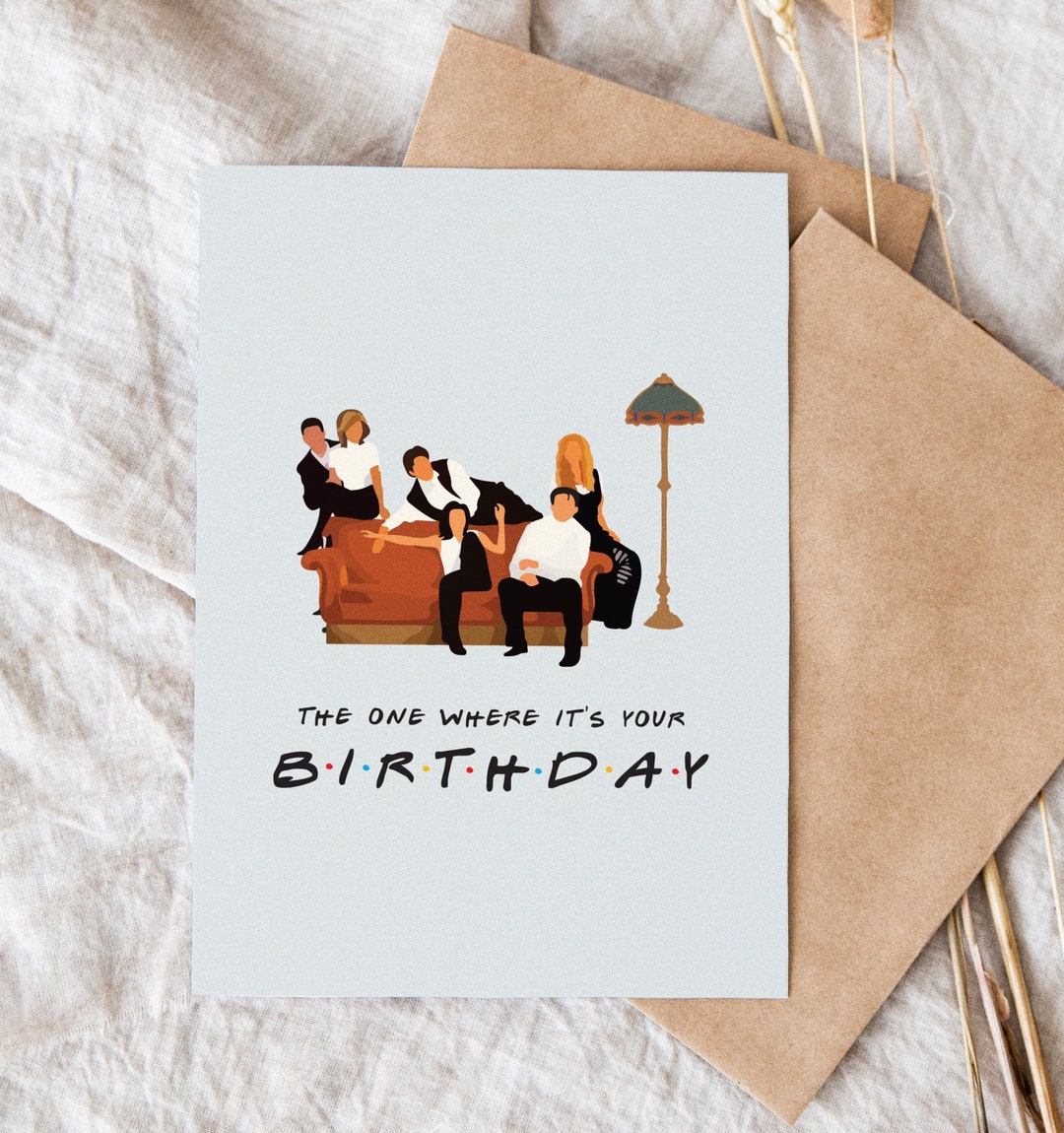 FRIENDS Birthday Card Friends TV Show Birthday Card - Etsy
