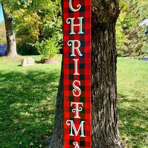 Buffalo Check Christmas Sign Tree Decor Holiday Sign Warm - Etsy