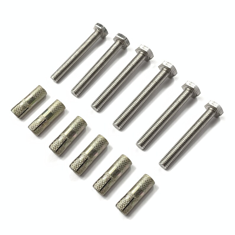 Homacer Brushed Nickel Concrete Lag Bolt / Anchor Set - Etsy