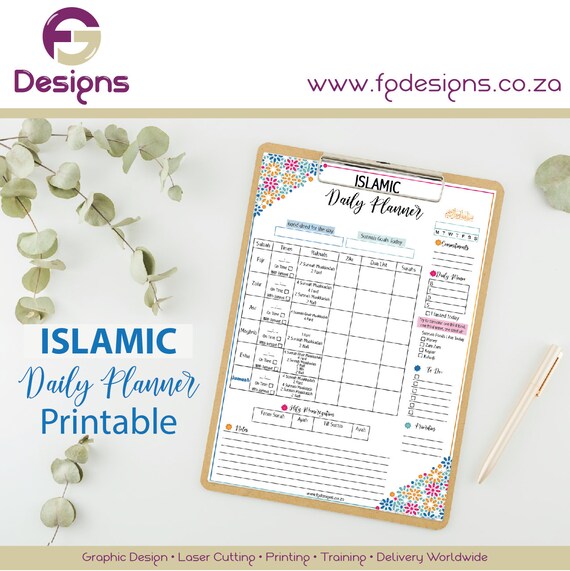 Islamic Daily Planner Printable | Etsy