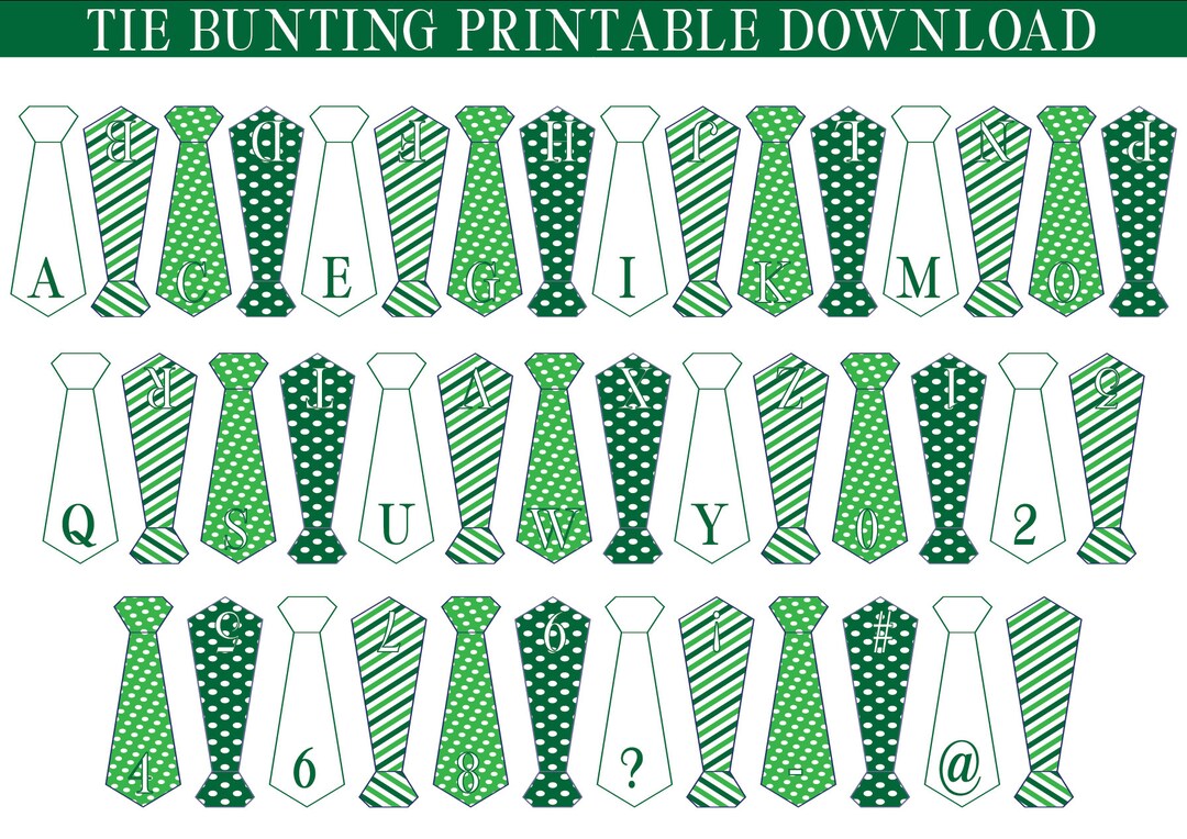 Tie Bunting Printable Download - Etsy