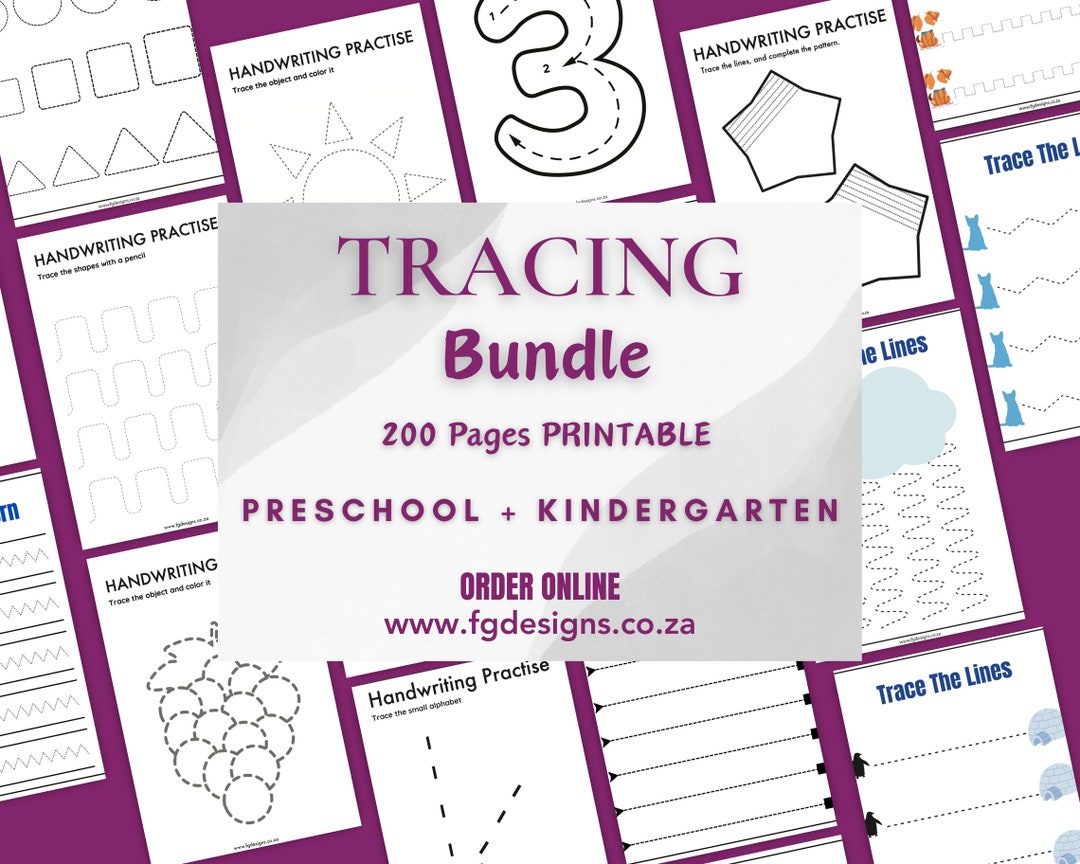Tracing Bundle Printable - Etsy
