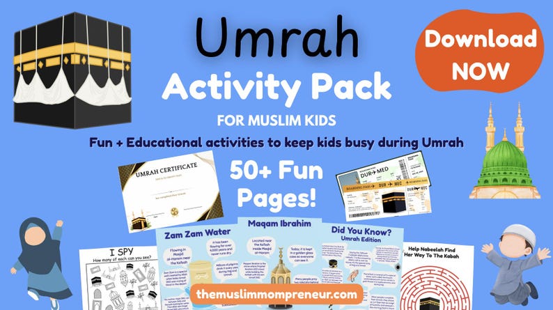 Umrah Activity Printable Pack for Kids – 50+ Fun & Educational Pages - Etsy