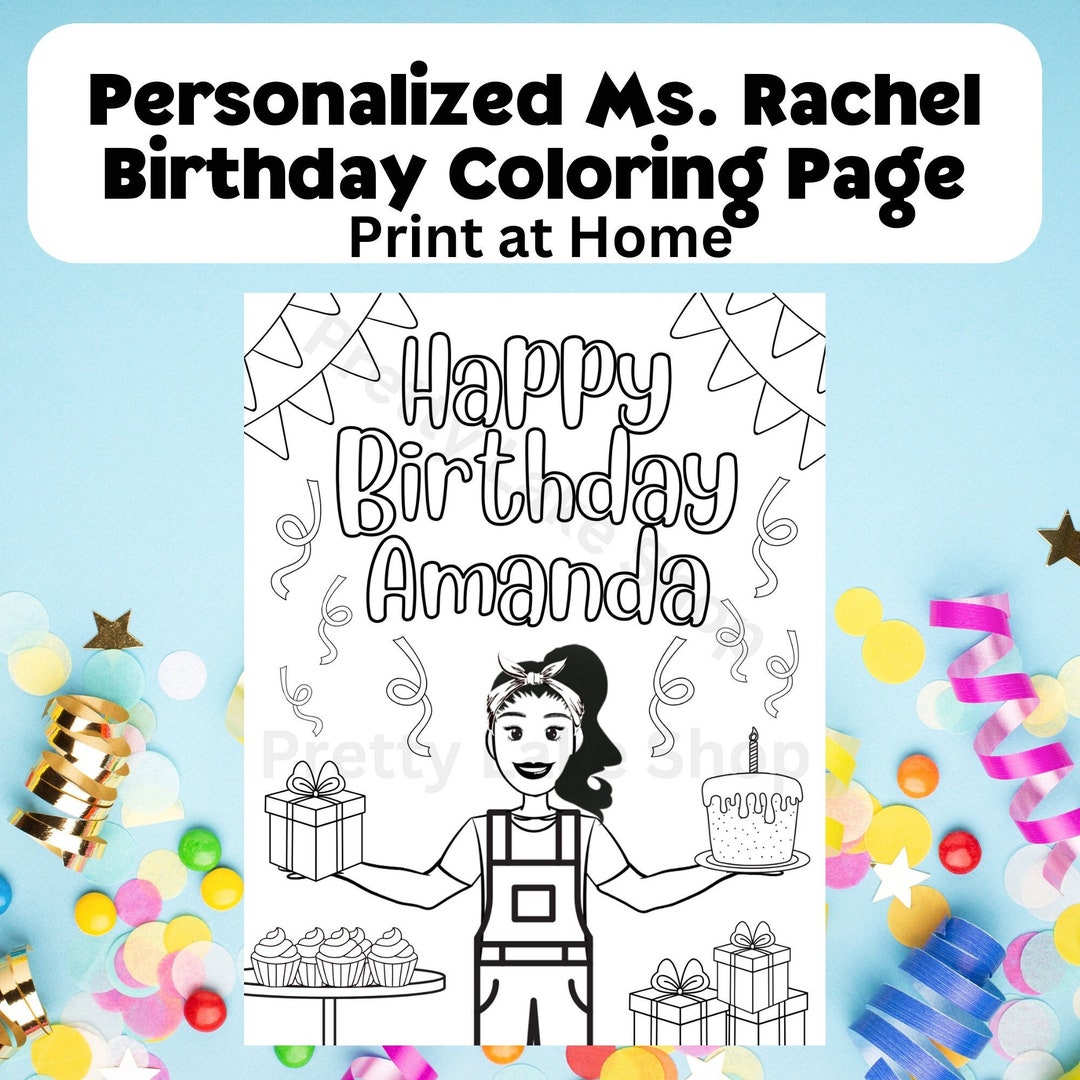 Personalized Miss Rachel Birthday Sheet Download and Print Rachel ...