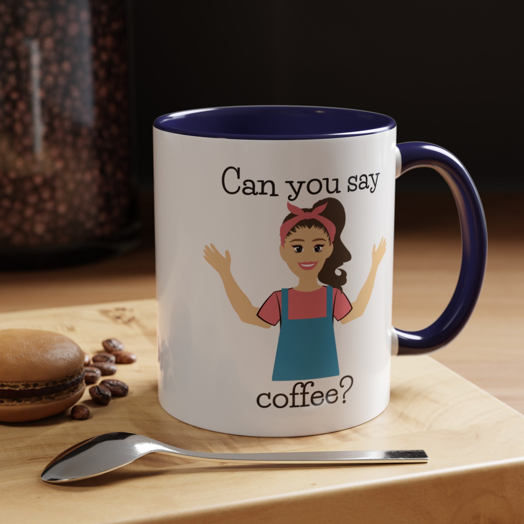 Miss Rachel Mug "can You Say Coffee?" 11 Oz Two-tone Ceramic Mug | Miss ...