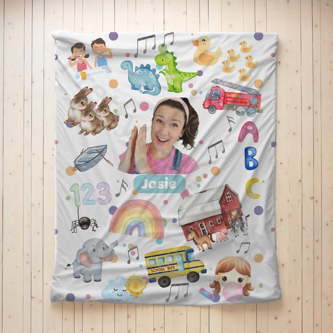 Personalized Miss Rachel Blanket With Song Symbols Miss Rachel ...