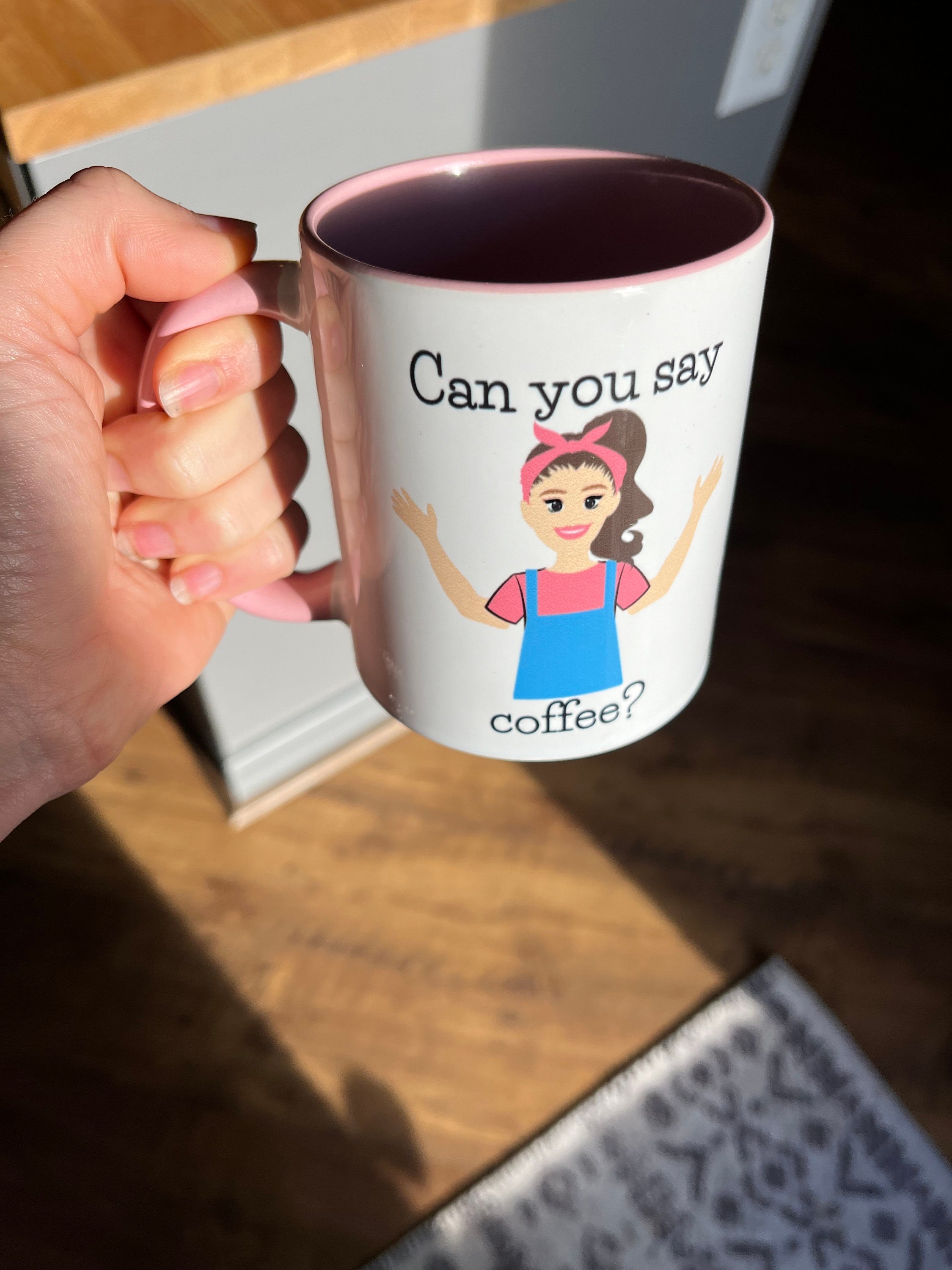 Ms Rachel Mug can You Say Coffee 11 Oz Two-tone Ceramic Mug Miss Rachel ...