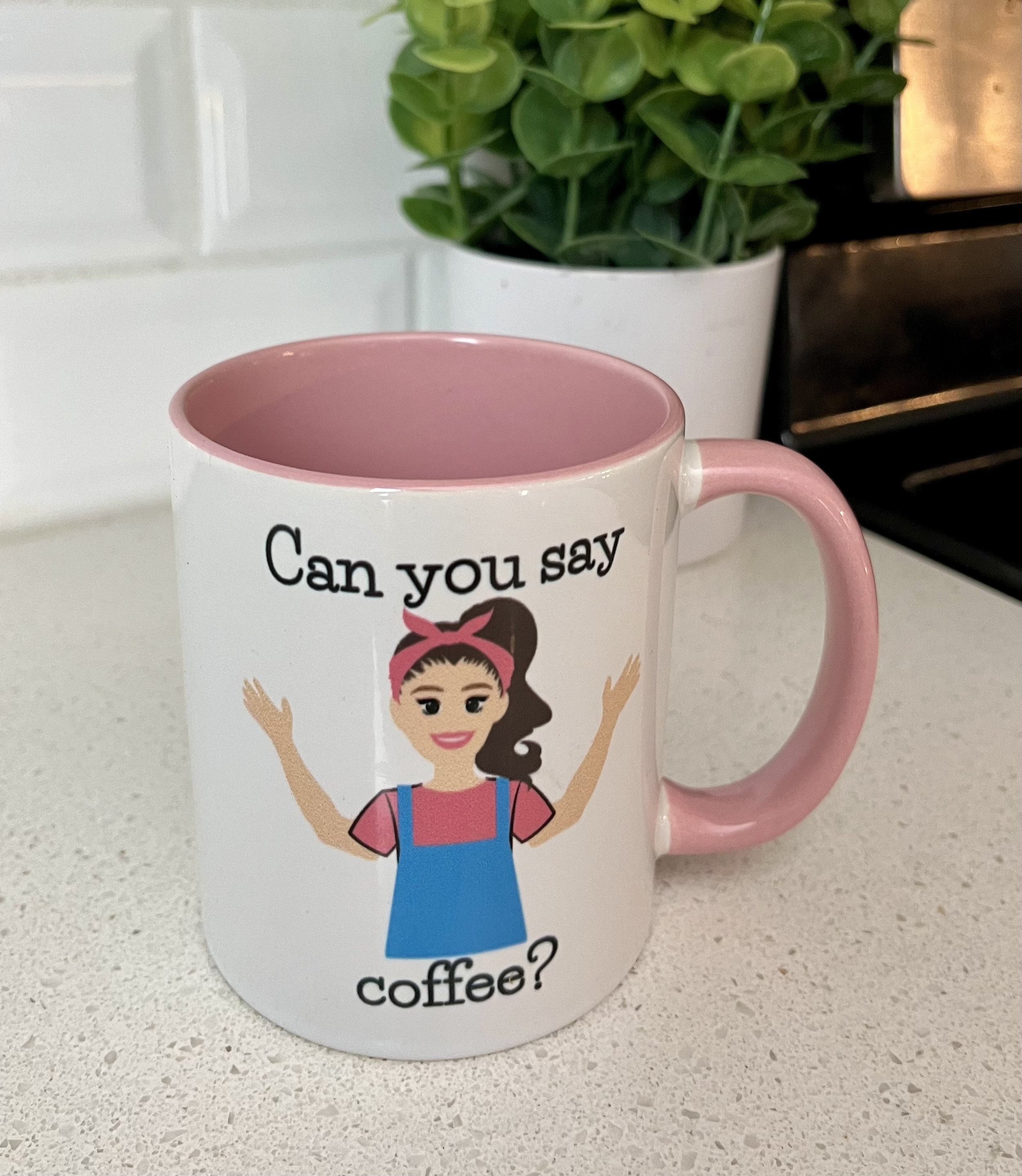 Ms Rachel Mug can You Say Coffee 11 Oz Two-tone Ceramic Mug Miss Rachel ...