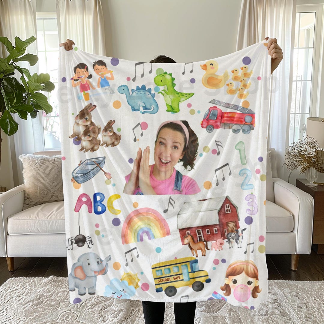 Miss Rachel Blanket 50 X 60 in With Song Symbols Velvety Blanket in ...