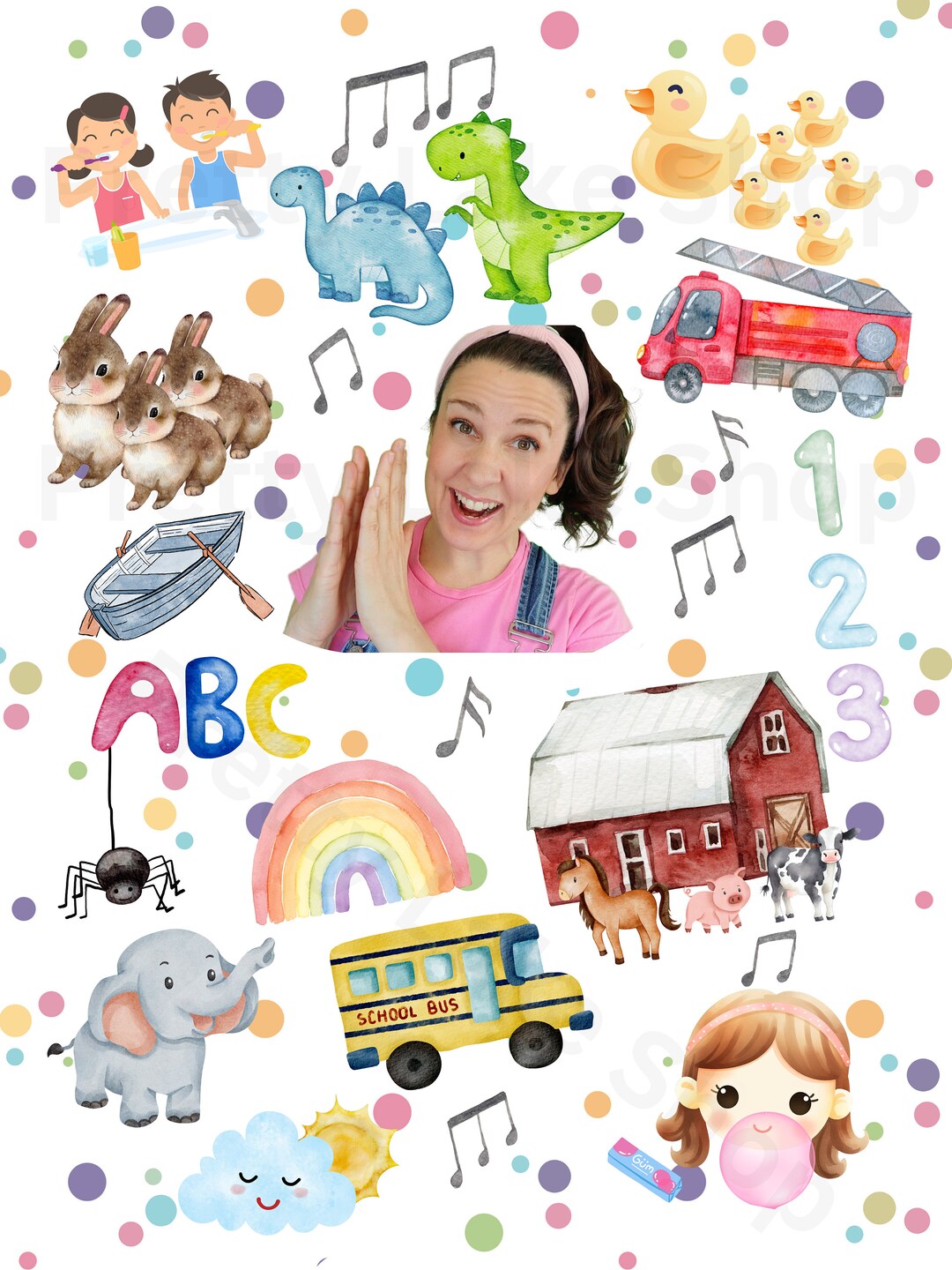 30 X 40 in Ms Rachel Blanket With Song Symbols Velvety Blanket for ...