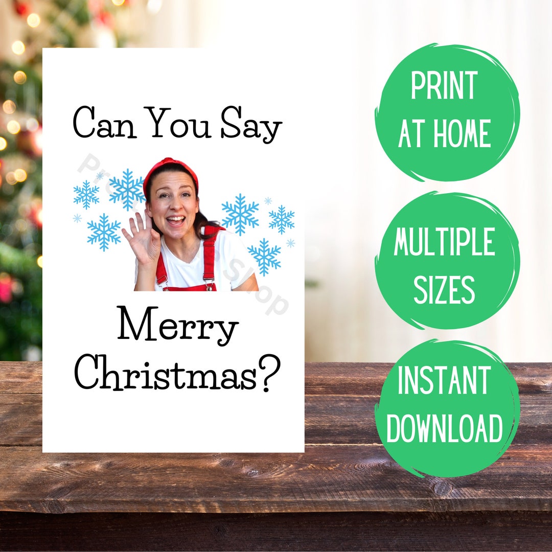 Ms Rachel Christmas Card Instant Download Miss Rachel Card - Etsy