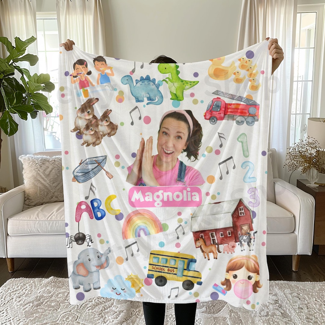 Personalized Miss Rachel Blanket With Song Symbols | Miss Rachel ...