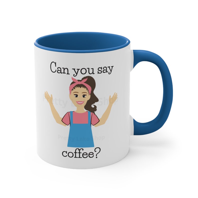 Ms Rachel Mug can You Say Coffee 11 Oz Two-tone Ceramic Mug Miss Rachel ...