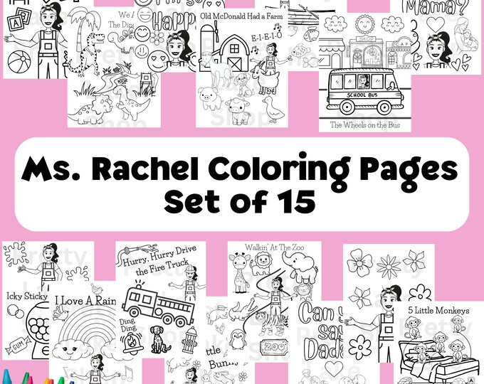 Miss Rachel Inspired Coloring Pages Instant Download Miss Rachel Miss Rachel Inspired Coloring Pages Instant Download Miss Rachel