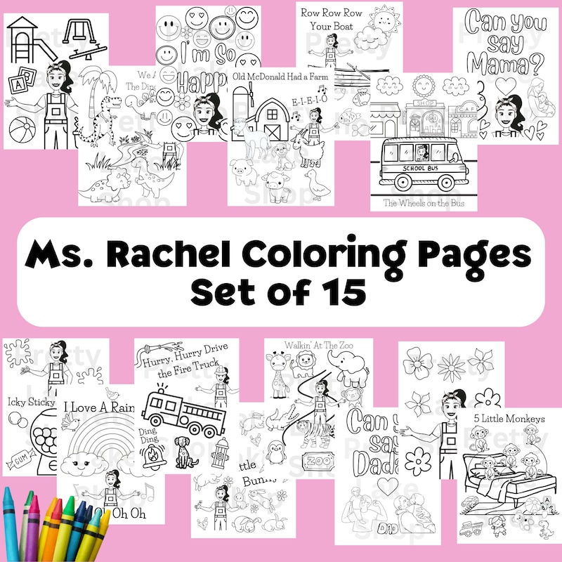 Ms Rachel Coloring Pages - Etsy
