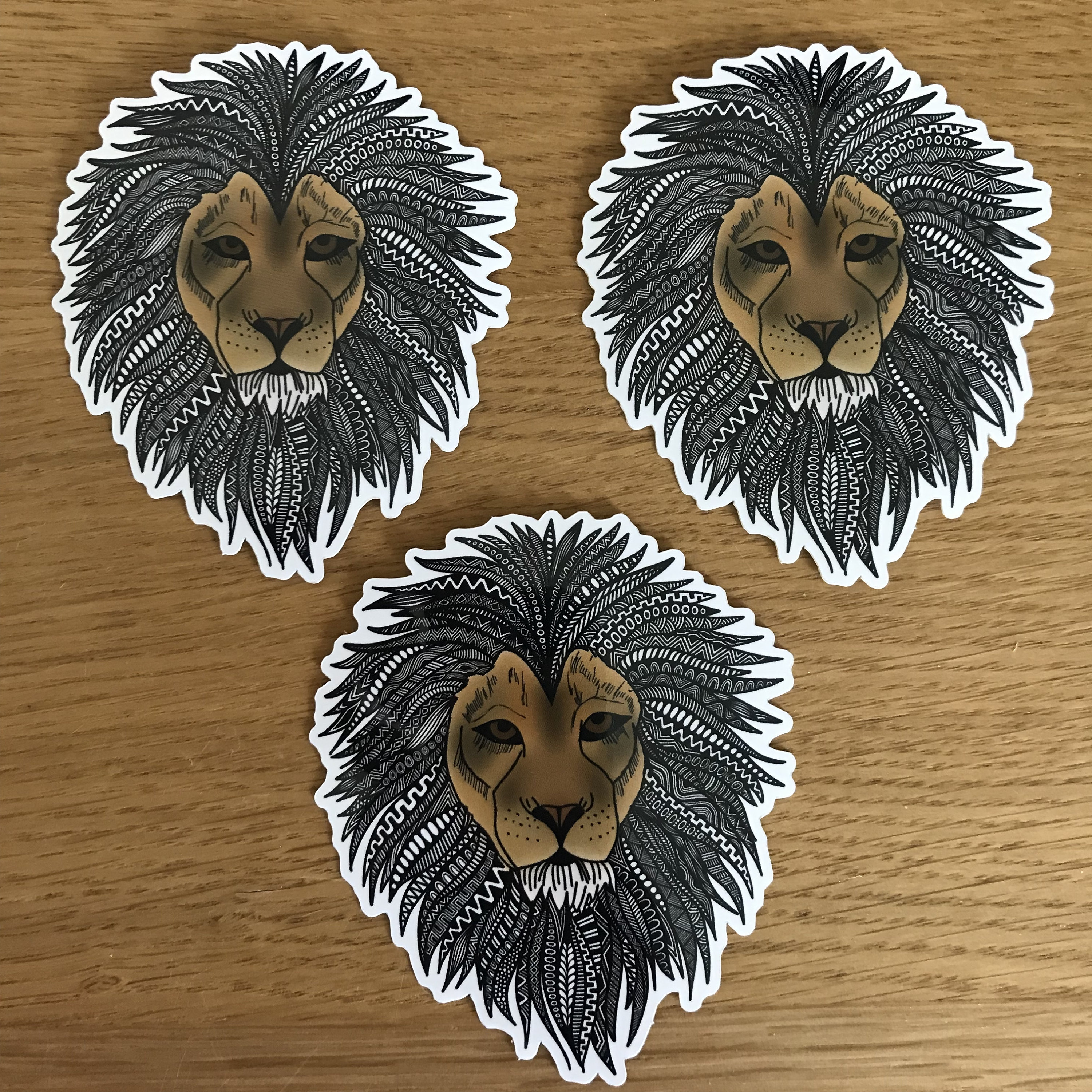Lion Head Sticker - Etsy