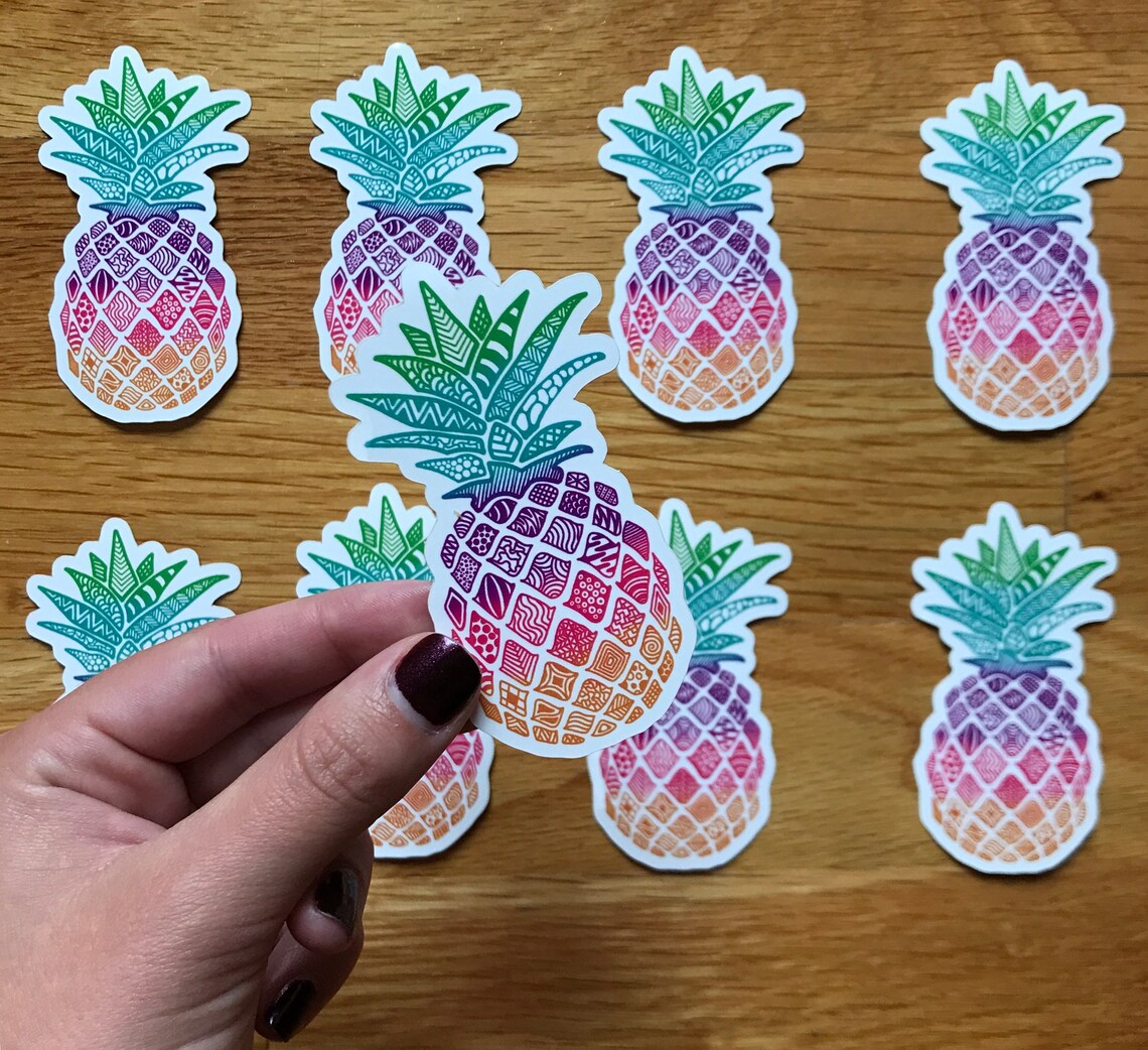 Pineapple Sticker - Etsy