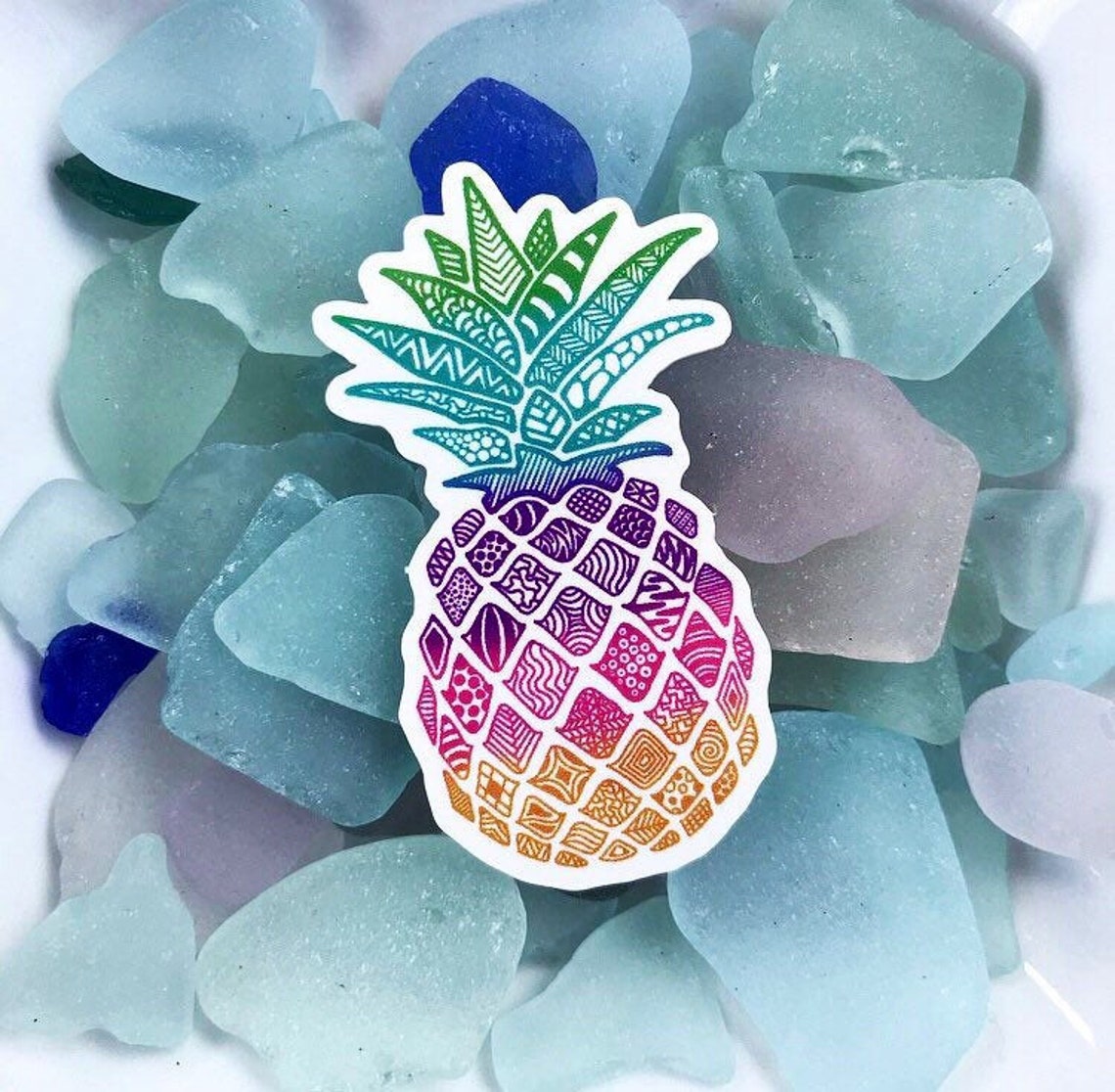 MINI Pineapple Sticker | Etsy