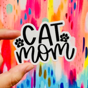 Cat Mom Sticker - Etsy