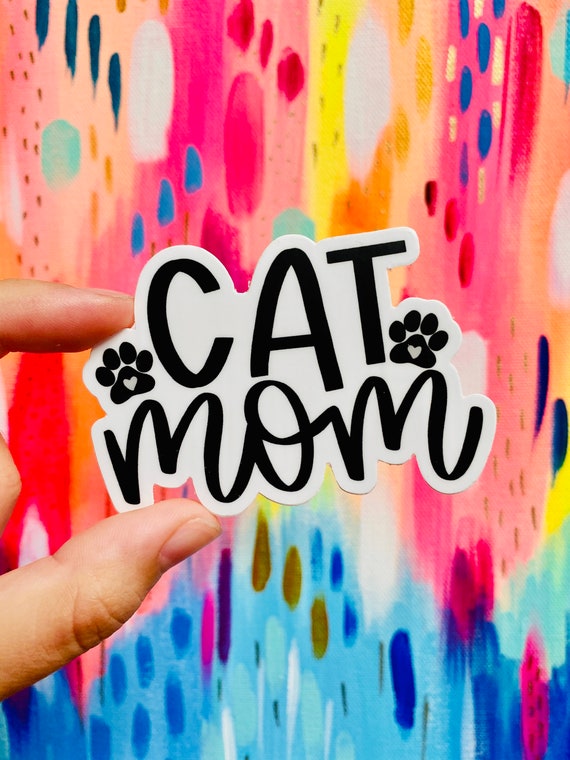 Cat Mom Sticker - Etsy