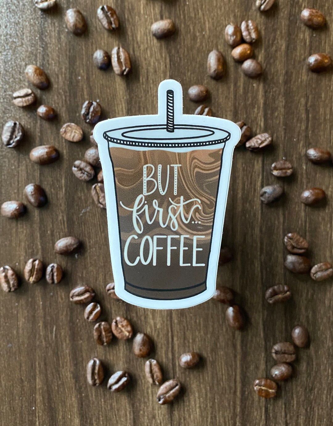 But First Coffee Sticker - Etsy