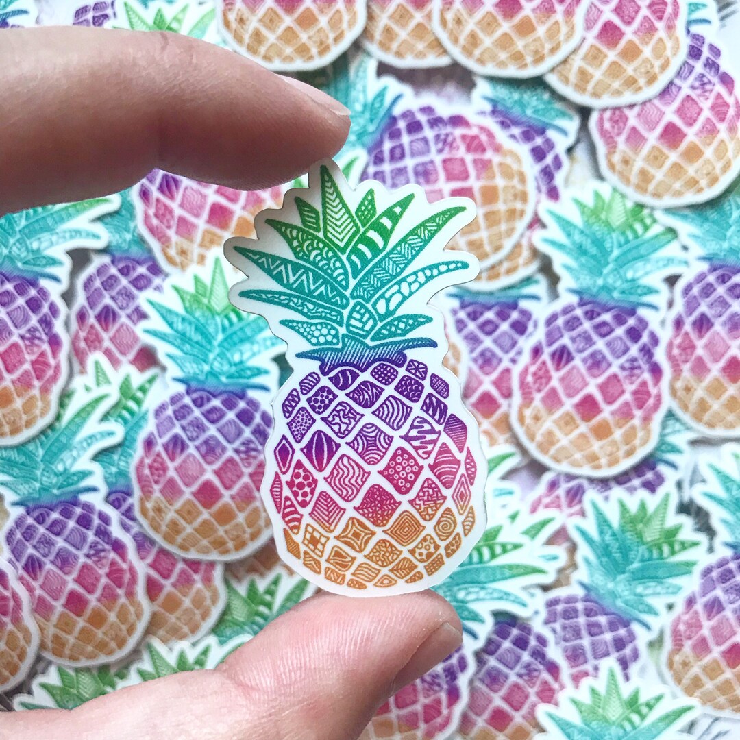MINI Pineapple Sticker - Etsy