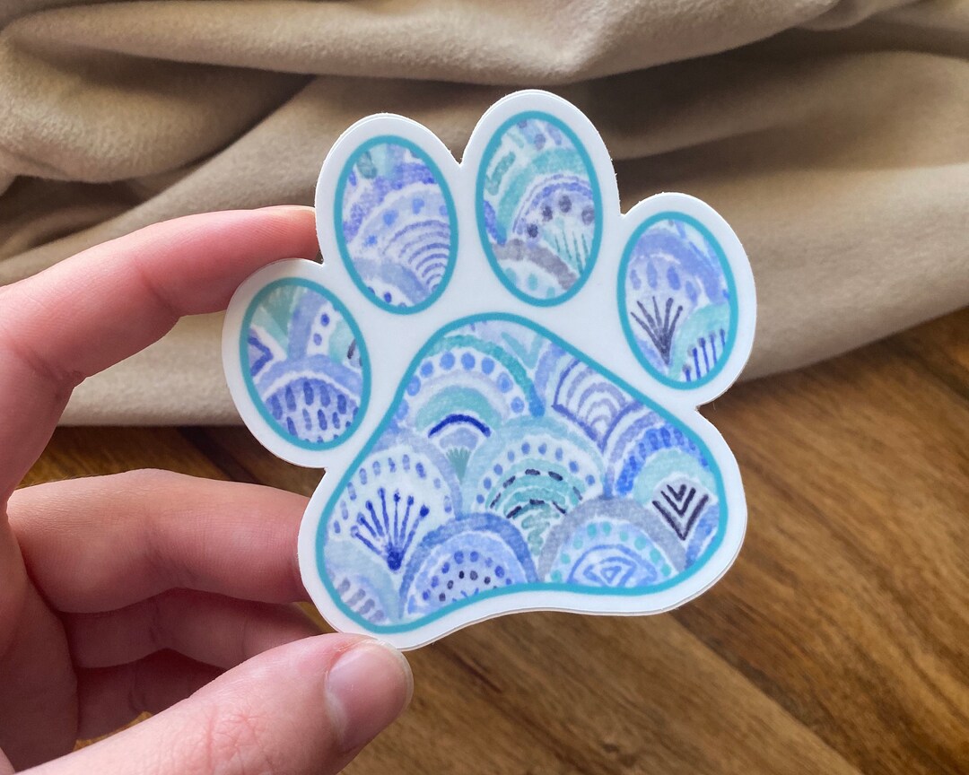 Paw Print Sticker - Etsy