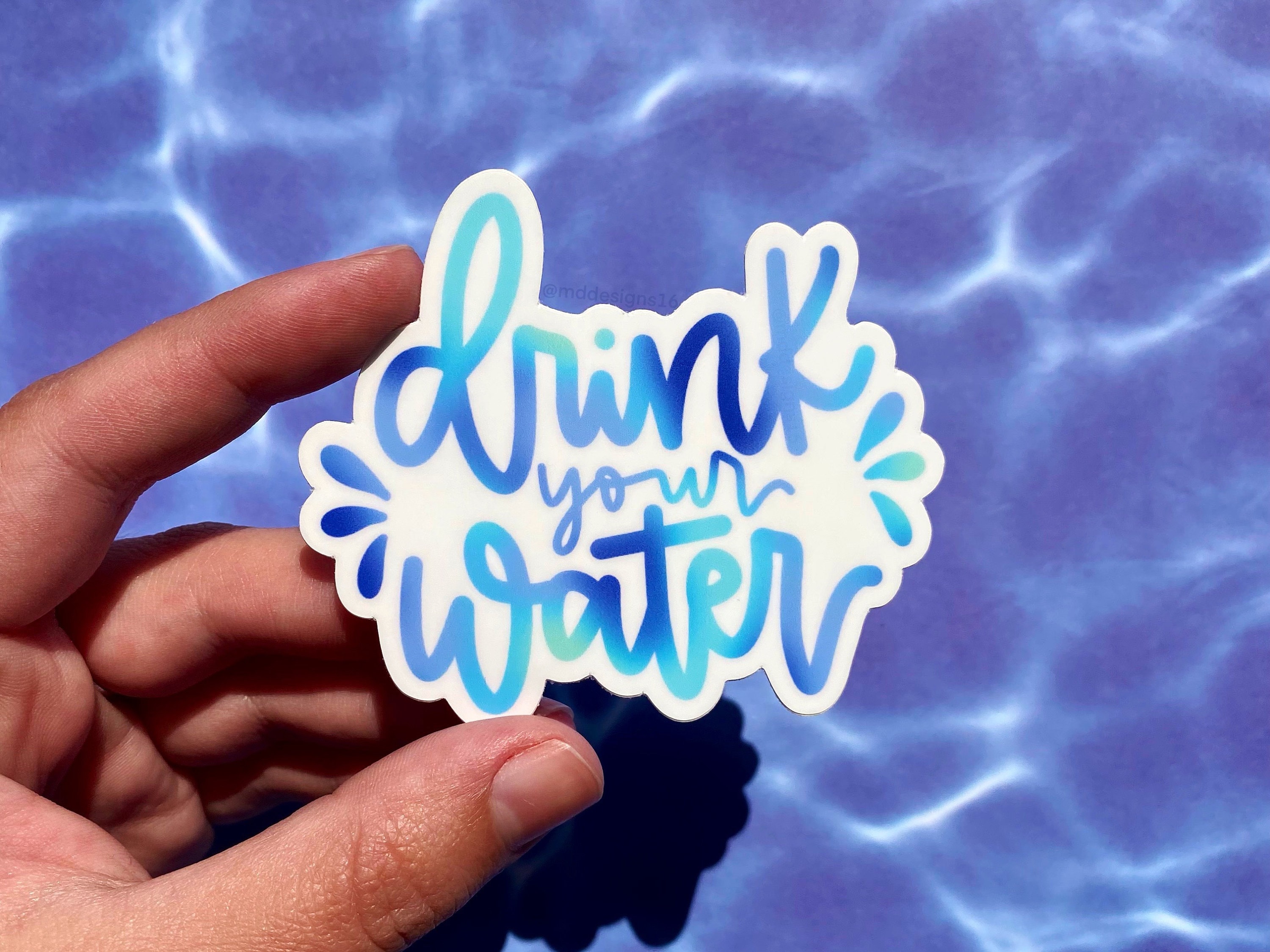 Drink Your Water Sticker - Etsy