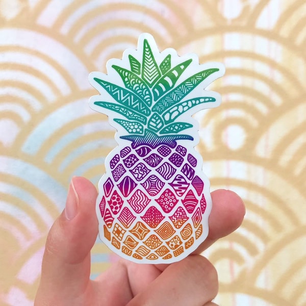 Pineapple Zentangle - Etsy