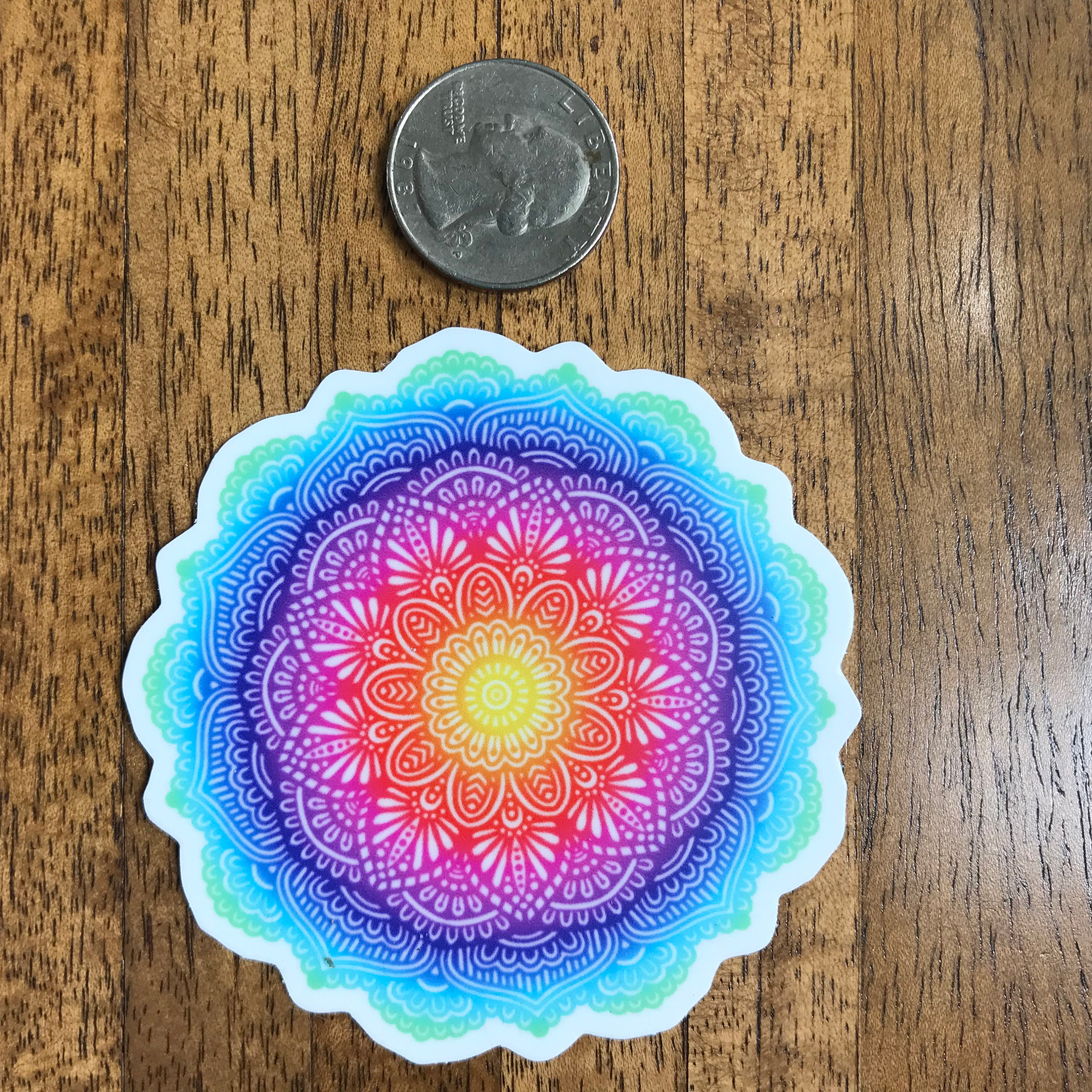 Colorful Mandala Sticker - Etsy