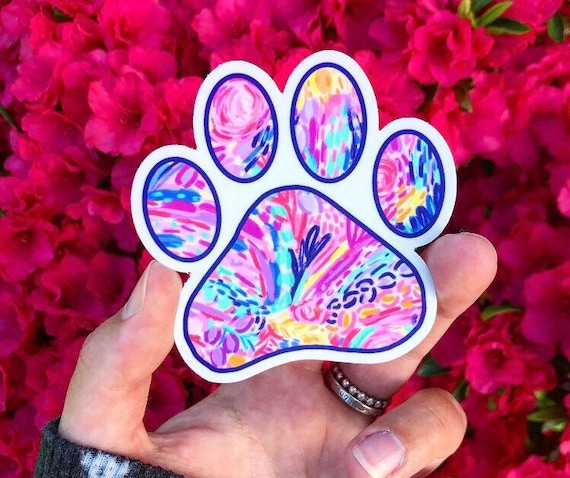 Paw Print Sticker | Etsy