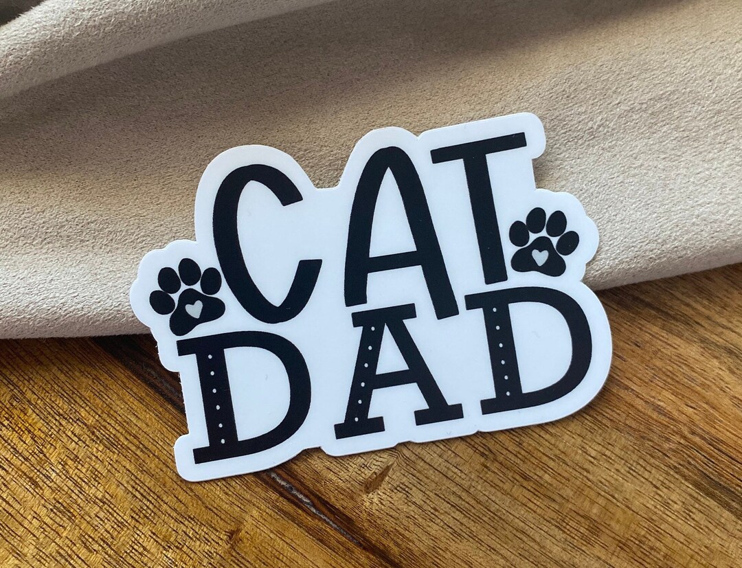 Cat Dad Sticker - Etsy