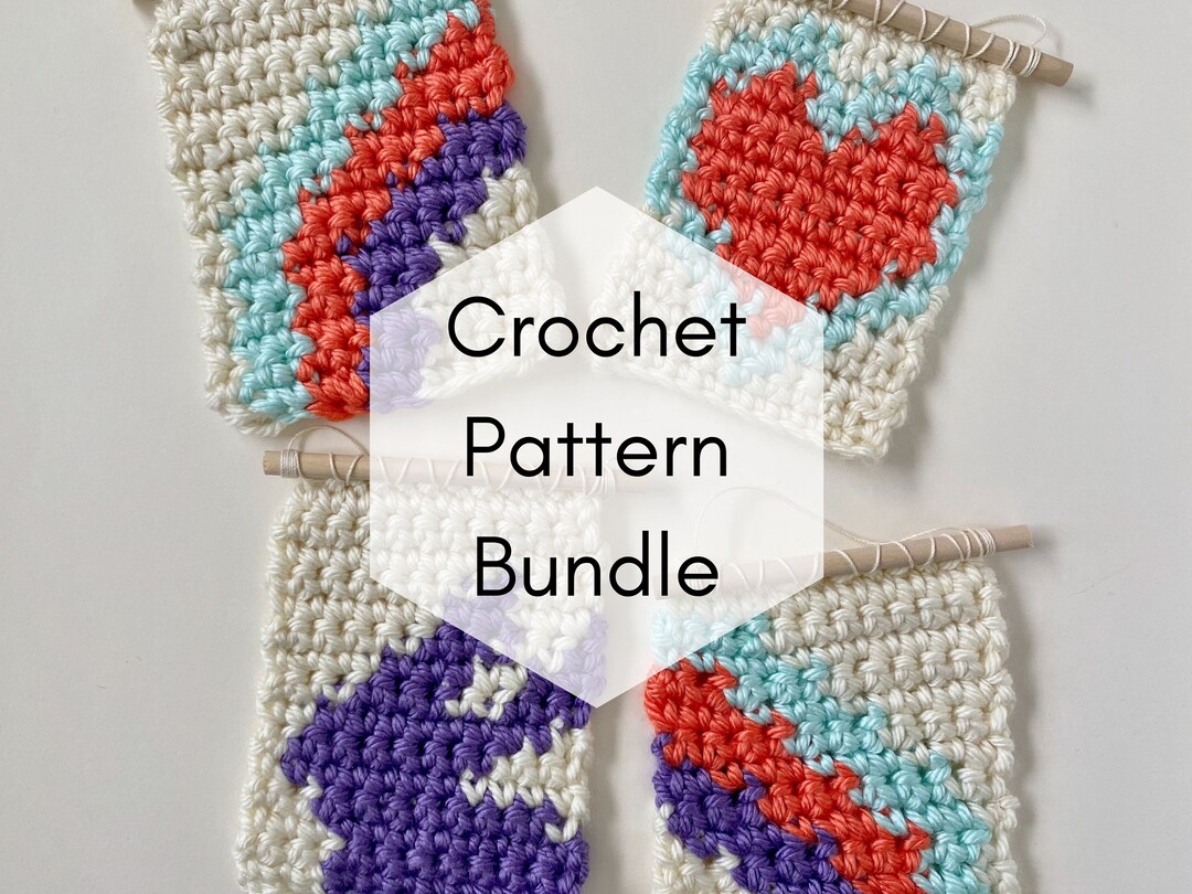 CROCHET PATTERN BUNDLE // Spring Mini Wall Hanging Series - Etsy
